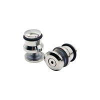 China Frameless Stainless Steel Rollers Hanging Wheel Rail Track Sliding Barn Shower Glass Door Hardware Kits for sale