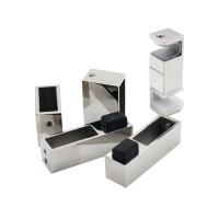 China Frameless Stainless Steel Rollers Hanging Wheel Rail Track Sliding Barn Shower Glass Door Hardware Kits for sale