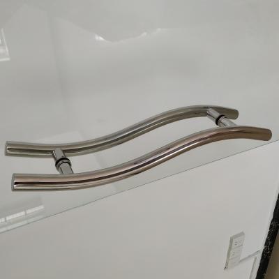 China 1000mm Long Customizable Double Sided Glass Door Pull Handles for Modern Design Style for sale