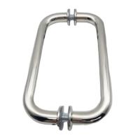 China 8-12mm Door Thickness Shower Door Rose Gold Pull Handle with 1.0mm Pipe Thickness for sale
