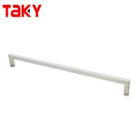 China 203*203mm Hotel Glass Sliding Door Long Black Pull Handle for Single Sided Shower Door for sale