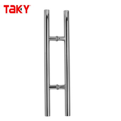 China Door Window Handles Double Sided Sliding Glass Door Handle for Bathroom Steel Shower Room for sale