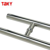 China Door Window Handles Double Sided Sliding Glass Door Handle for Bathroom Steel Shower Room for sale