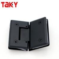 China Glass Door Hardware Adjustable 135 Degree Glass to Glass Beveled Edge Shower Door Hinge for sale
