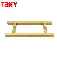 China 11 Inch Puxadores para Porta de Vidros Stainless Steel Brushed Gold Door Pull Handle for sale