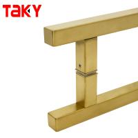 China 11 Inch Puxadores para Porta de Vidros Stainless Steel Brushed Gold Door Pull Handle for sale