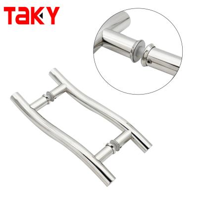 China Popular Designs Pull Handle Stainless Steel Polished Glass Door Handle for sale
