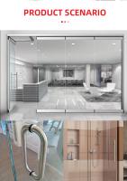 China Hotel Bathroom Shower Glass Door Pull Handle Stainless Steel 304 Glass Door Handle for sale
