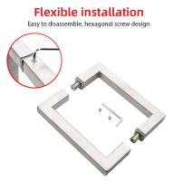 China Modern Design Stainless Glass Door Handle for Back To Back Building Standard Internal for sale