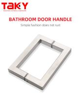 China Modern Design Stainless Glass Door Handle for Back To Back Building Standard Internal for sale