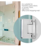 China Hotel Bathroom H Type Stainless Steel Mirror Shower Glass Door Hinges 12mm Bevel Edge for sale