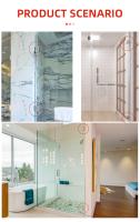 China Square Bevel Stainless Steel Glass to Wall Shower Door Hinge for 800-1000MM Door Width for sale