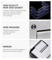 China 304 Stainless Steel Glass to Wall Hardware Shower Hinge Silver Coating Wall Mount for sale