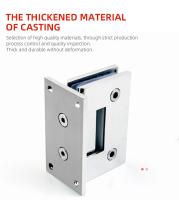 China 304 Stainless Steel Glass to Wall Hardware Shower Hinge Silver Coating Wall Mount for sale