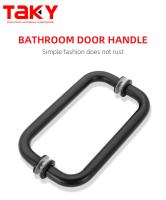 China Modern Design Style Vertical Stainless Steel Pull Handle for Shower Door and Main Door for sale