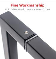 China Door Window Handles Stainless Steel Sliding Pull Square Shower Glass Door Handle for sale