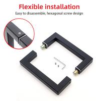 China Door Window Handles Stainless Steel Sliding Pull Square Shower Glass Door Handle for sale