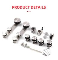 China Functional Glass Bathroom Screen Sliding Hardware Set with Stainless Steel 304 Frame for sale