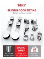 China Sliding Shower Room Glass Door Accessories System Hardware Set in Silver/Black/Golden for sale