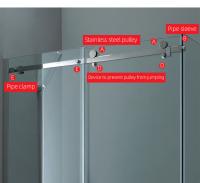 China Enhance Your Bathroom with Gold Color Frameless Sliding Shower Door Hardware Fittings for sale