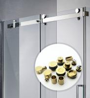 China Square Clear Tempered Glass Frameless Sliding Barn Door Panel Kit for 6-12mm Glass for sale