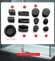 China SS304 Material Bathroom Shower Door Accessories for Tempered Clear Glass Sliding Door for sale