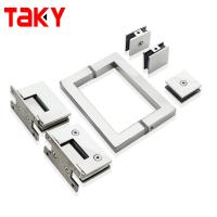 China Stainless Steel 90 Degree Glass Shower Hinge Brass Shower Door Pivot Hinge for Bathroom Glass Screen Hinges for sale