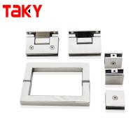 China Stainless Steel 90 Degree Glass Shower Hinge Brass Shower Door Pivot Hinge for Bathroom Glass Screen Hinges for sale