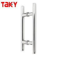 China Exterior Stainless Steel Glass Door Pull Handle for 600mm Long Bathroom Shower Room for sale