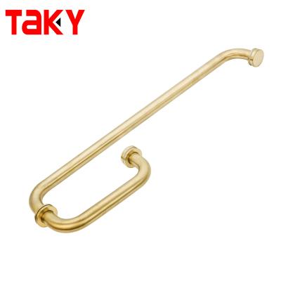 China Customization Aluminium Stainless Steel Hardware Pull Handles Shower Screen Glass Door Handle for sale