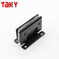 China China Wholesale Matt Black 90 Degree Wall to Glass 10 mm Shower Glass Door Hinge for sale