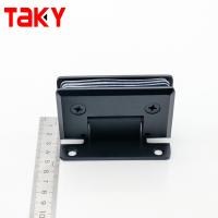China China Wholesale Matt Black 90 Degree Wall to Glass 10 mm Shower Glass Door Hinge for sale