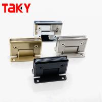 China China Wholesale Matt Black 90 Degree Wall to Glass 10 mm Shower Glass Door Hinge for sale