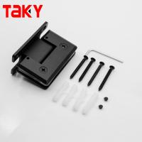 China China Wholesale Matt Black 90 Degree Wall to Glass 10 mm Shower Glass Door Hinge for sale