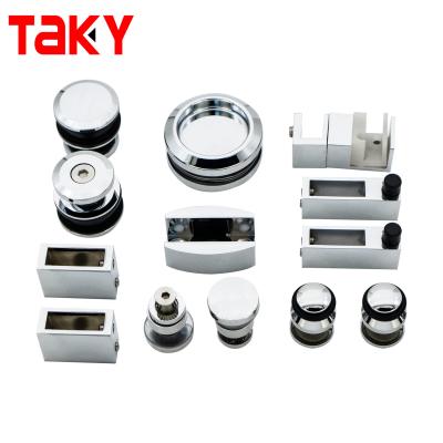 China Factory Frameless Glass Hanging Shower Glass Doors Fittings Sliding Door Fittings for sale