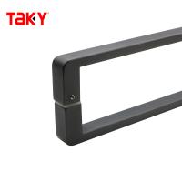 China Contemporary Black Stainless Steel Bathroom Door Handle Glass Shower Handle for sale