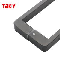 China Contemporary Black Stainless Steel Bathroom Door Handle Glass Shower Handle for sale
