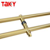 China Luxury H Type Stainless Steel Entrance Frameless Door Handles Lockable Glass Door Handle for sale