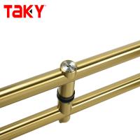 China Luxury H Type Stainless Steel Entrance Frameless Door Handles Lockable Glass Door Handle for sale