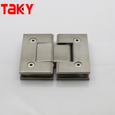 China Morden Style Solid 180 Degree Brushed Shower Room Glass Door Hinge for sale