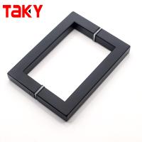 China Matte Black Square Shower Glass Door Handle SS304 for sale