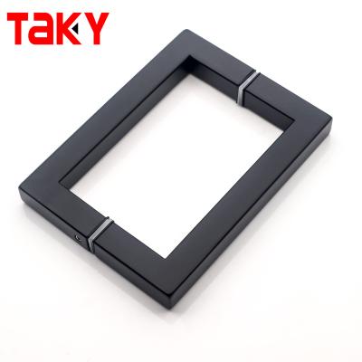 China Matte Black Square Shower Glass Door Handle SS304 for sale
