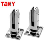 China Stainless Steel 8-12MM Bolt Down Spigot Glass Railing Clamp Bisagra Para Vidrio for sale