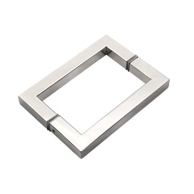China Stainless Steel Square Shower Glass Door Handle for sale