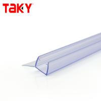 China PVC Shower Door Seal Strip 6-12mm Transparent Waterproof for sale