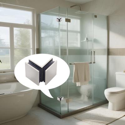 China 304 Stainless Steel 90 Degree Frameless Glass Corner Clamp for sale