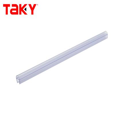 China Clear PVC Shower Door Seal Strip 10mm Transparent Black for sale