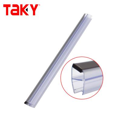 China PVC Clear Bottom Shower Door Seal Strip 10MM Transparent for sale