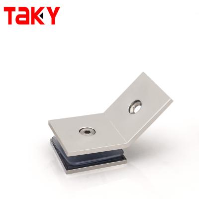China 135 Degree Stainless Steel Glass Clamp Bracket for 8-12mm Glass for sale