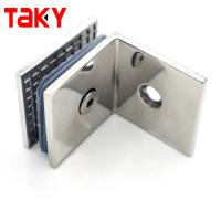 China 316 Stainless Steel Frameless Glass Corner Clamp for 8-12mm Shower Doors for sale